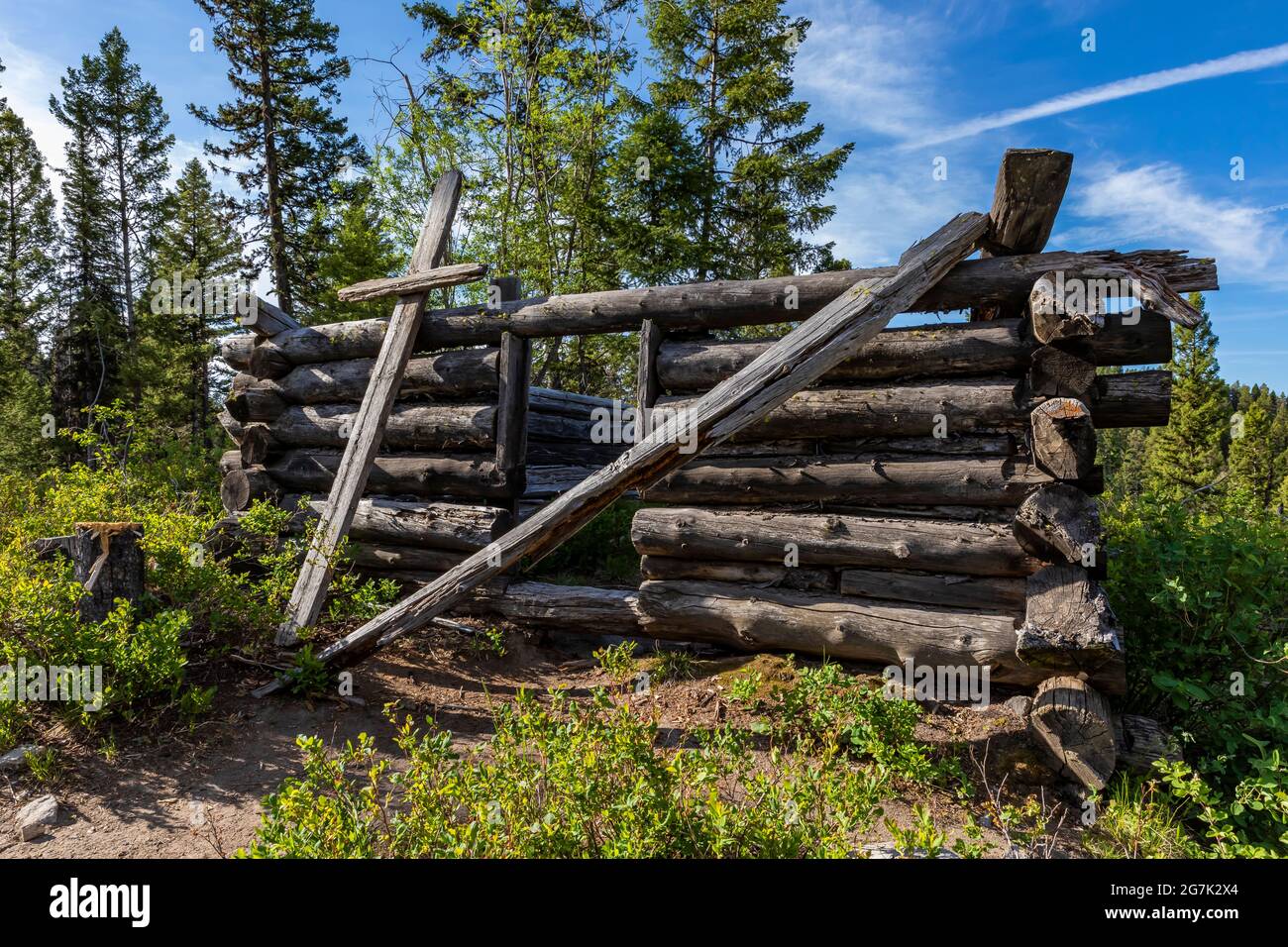 Stage stop cabin ruins near the ghost town of Garnet, Montana, USA ...