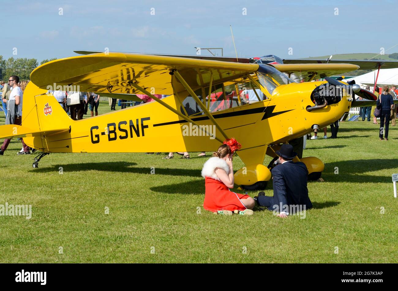 Piper J-3C-65 Cub vintage plane on display in the Freddie March Spirit ...