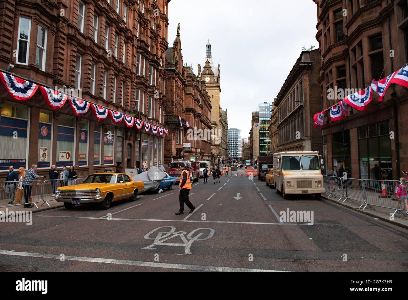 Glasgow, Scotland, UK. 14th July, 2021. PICTURED: Day 2 of filming of ...