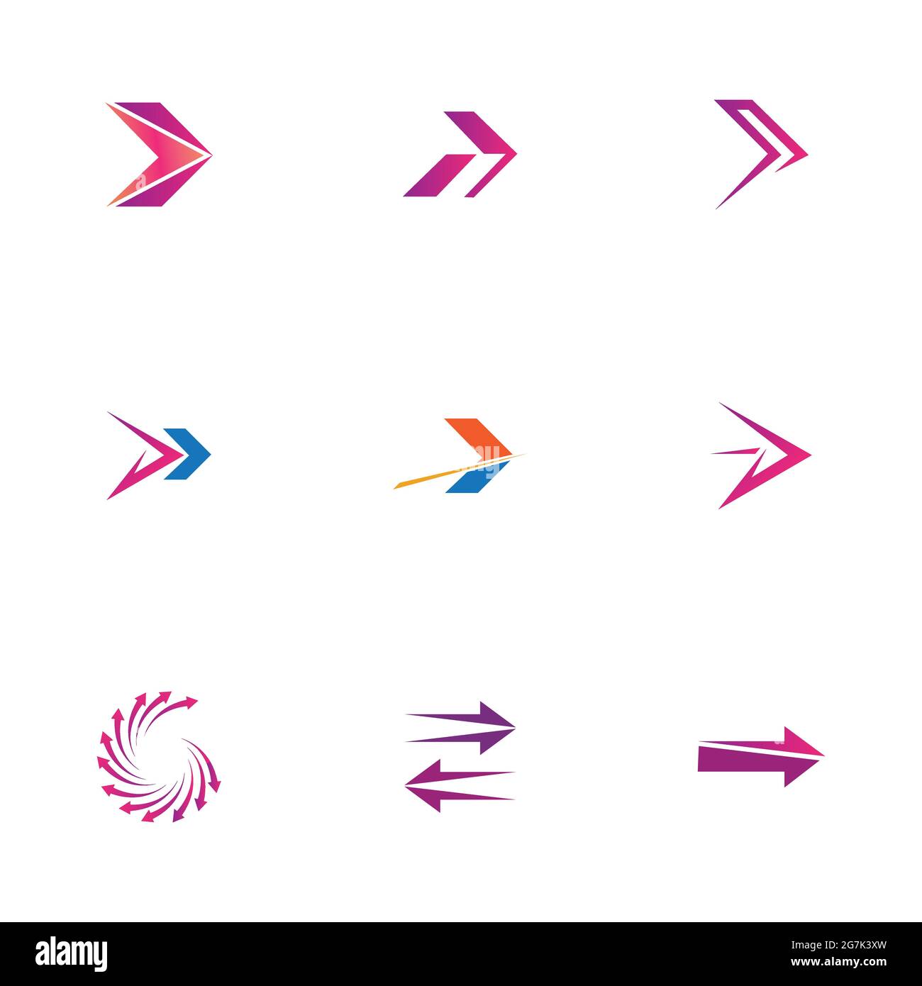 business arrow logo set illustration design Stock Vector Image & Art ...