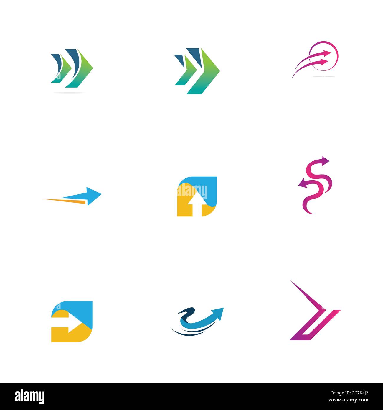 business arrow logo set illustration design Stock Vector Image & Art ...