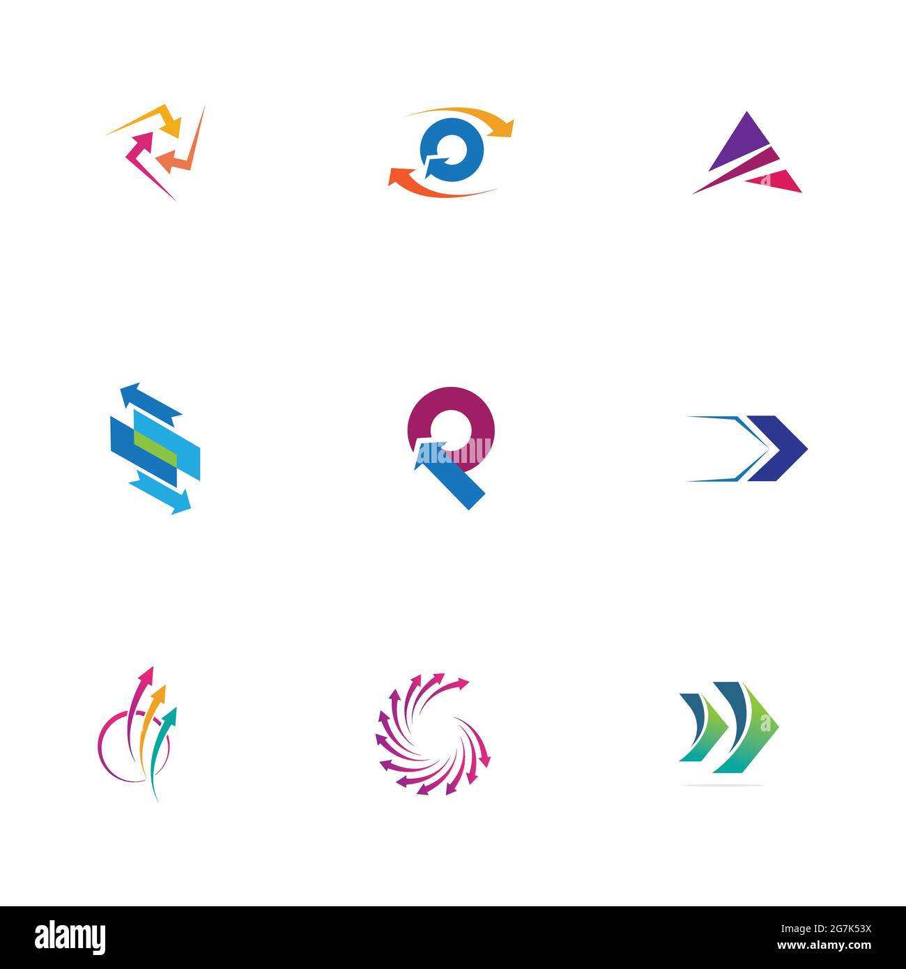 business arrow logo set illustration design Stock Vector Image & Art ...