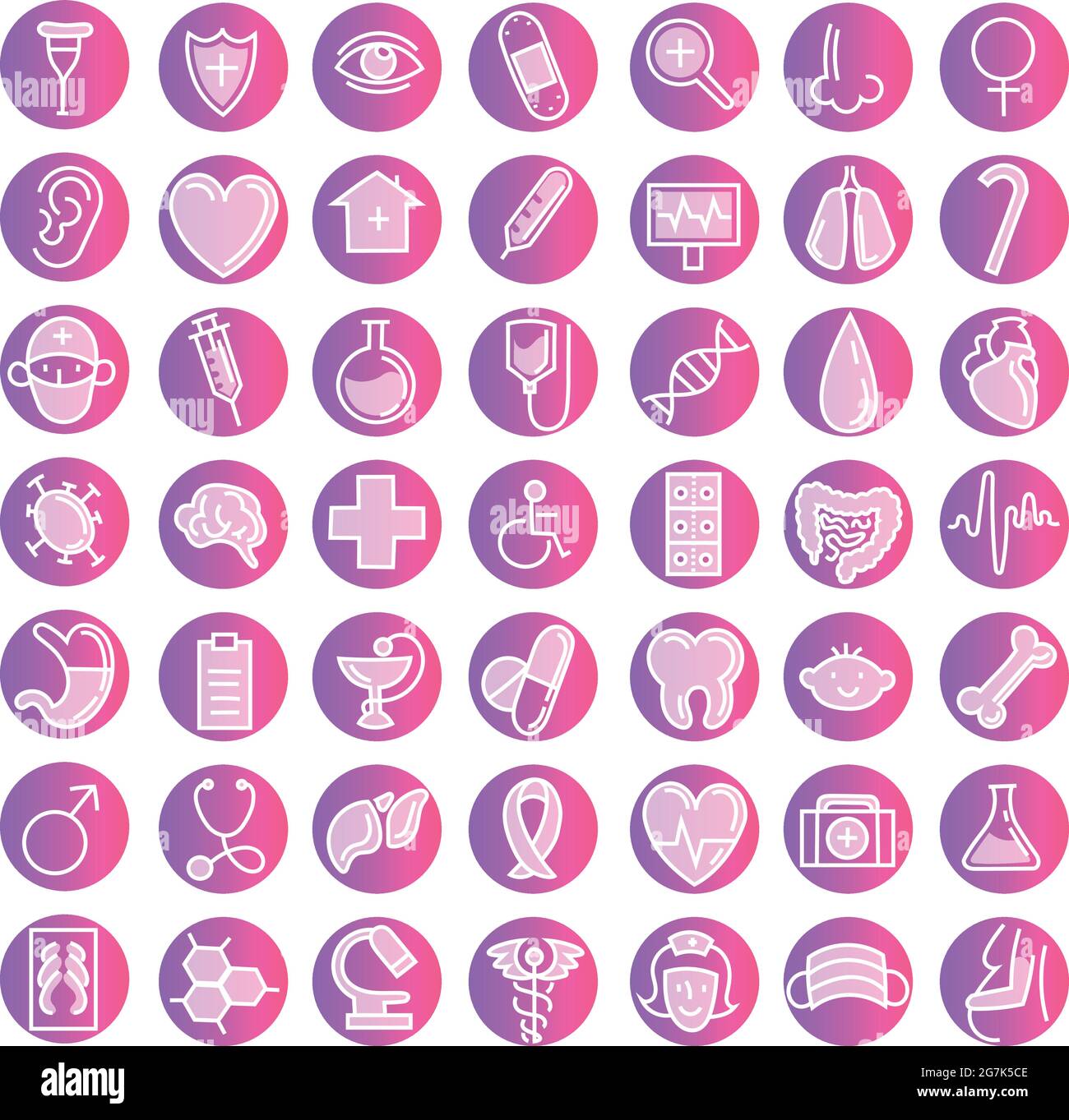 Selection of medical icons on white background - Vector illustration ...