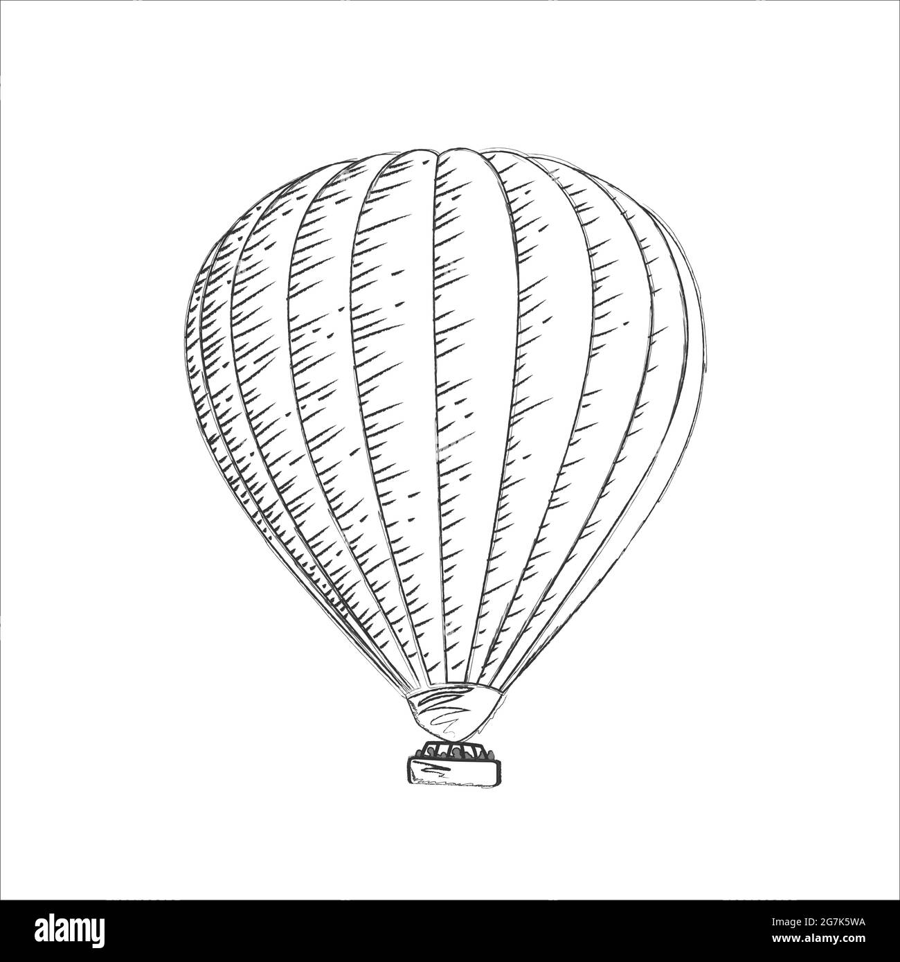 Colorful Hot Air Balloon Drawings