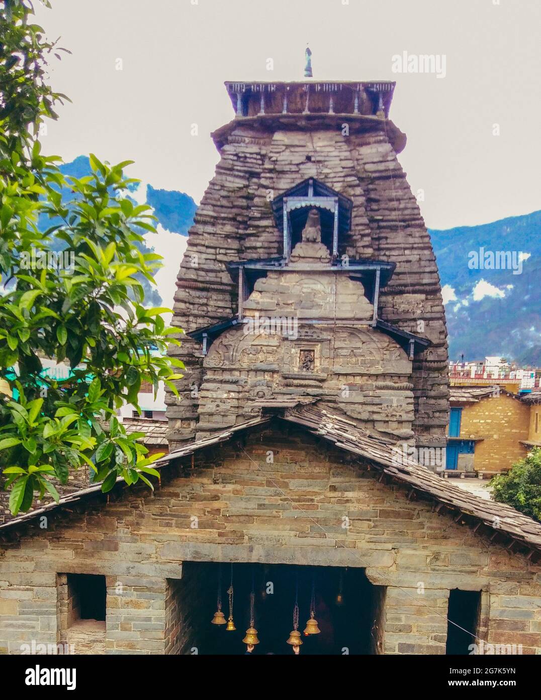 Vertical of Shri Gopinath Temple Gopeshwar in North India Mountain ...