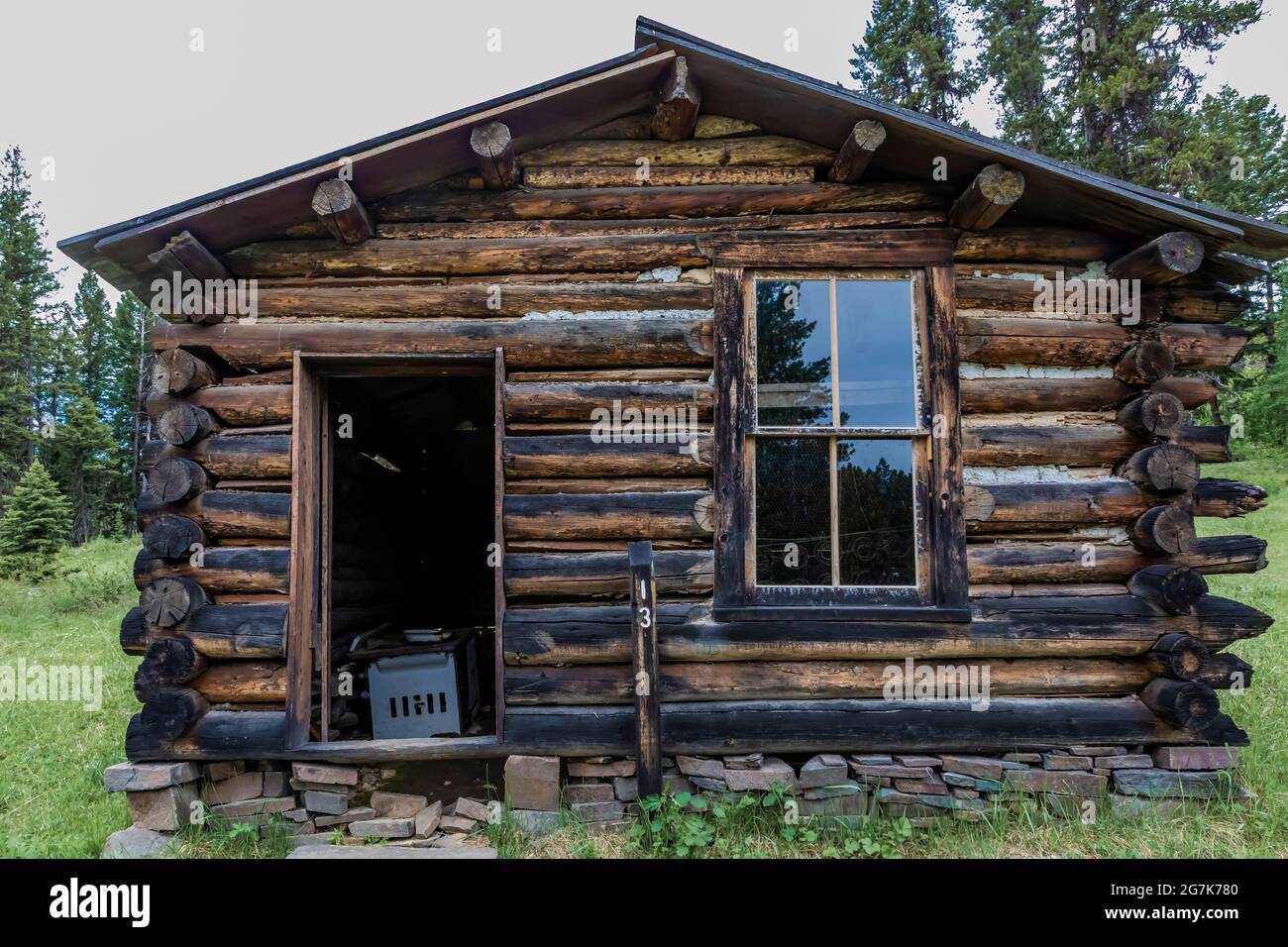 Old Miner's House and post office in Garnet ghost town, a town once ...