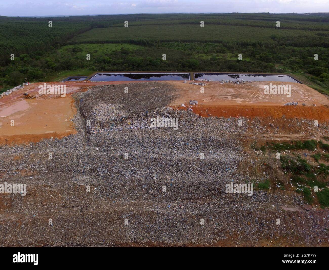 Aerial view sanitary landfill hi-res stock photography and images - Alamy