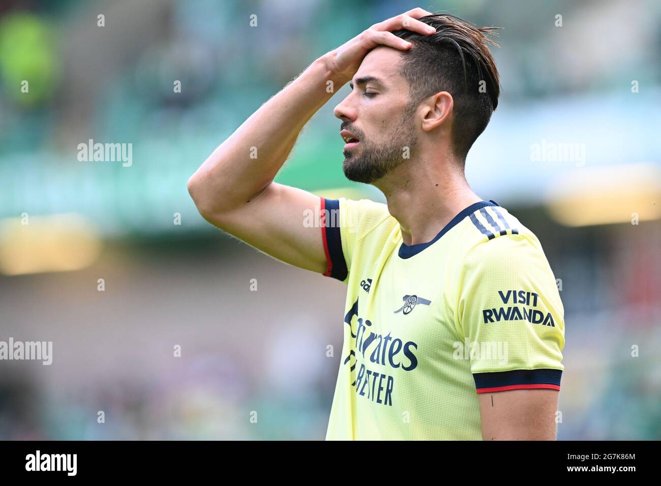 Easter Road Stadium .Edinburgh .Scotland. UK .13th July 21 Hibernian vs ...