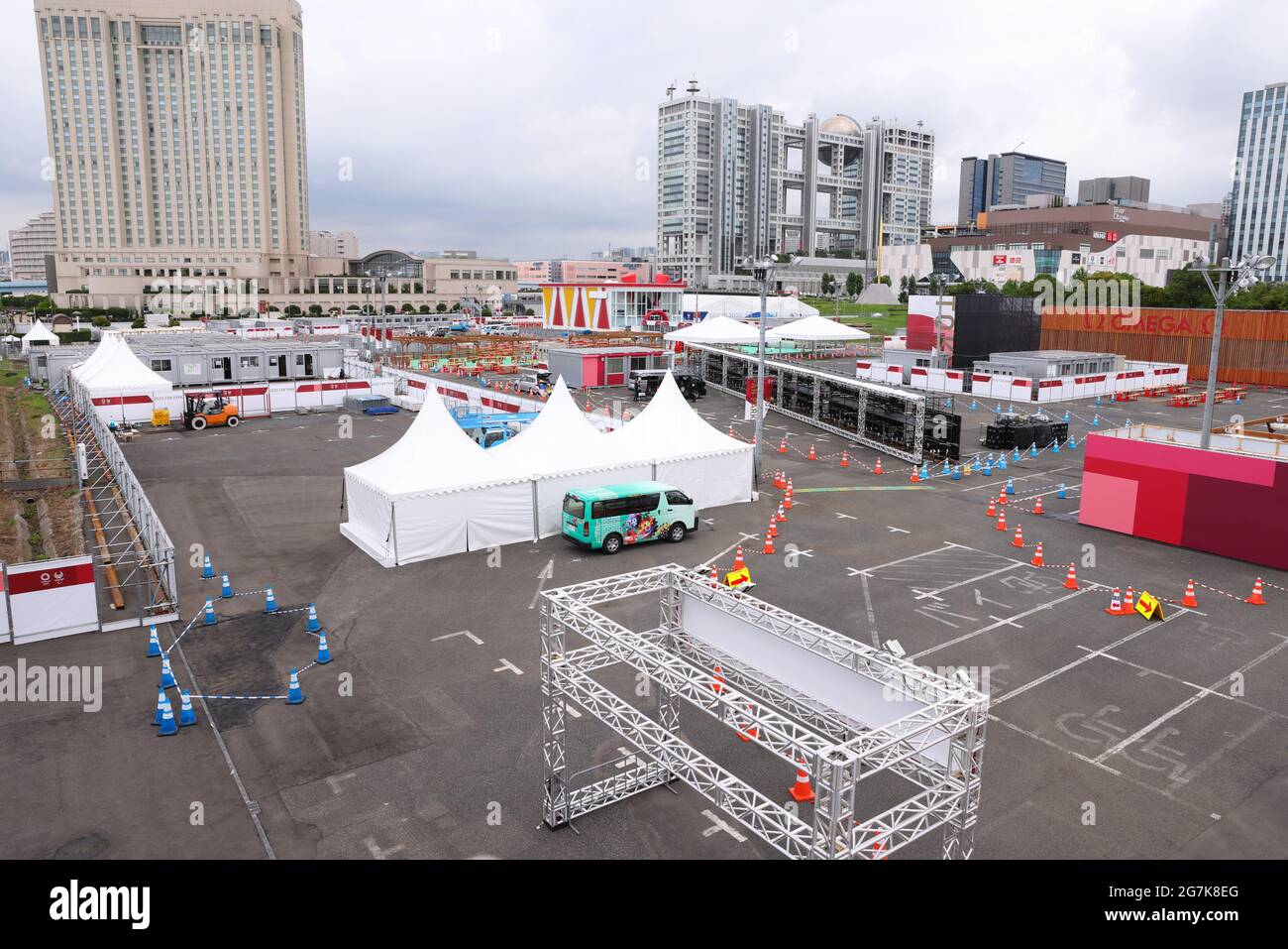 JULY 14, 2021 : A general view of 2020 FAN PARK at Aomi area in Tokyo ...