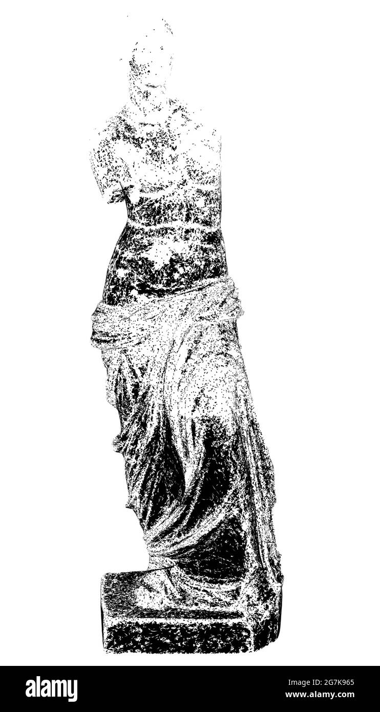 Silhouette of female statue Black and White Stock Photos & Images - Alamy