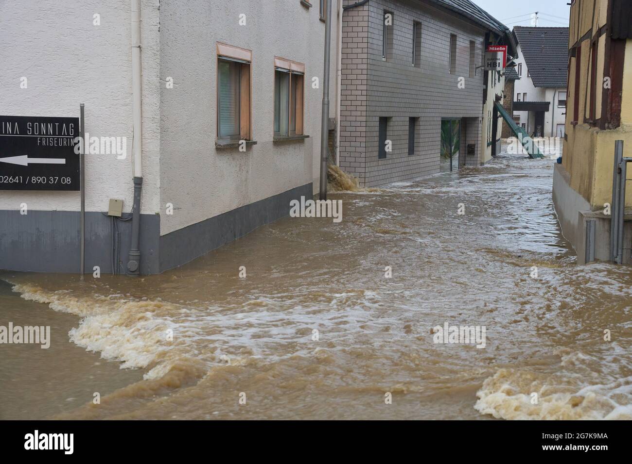 Esch, Germany. 14th July, 2021. The streets in Esch (Ahrweiler district ...