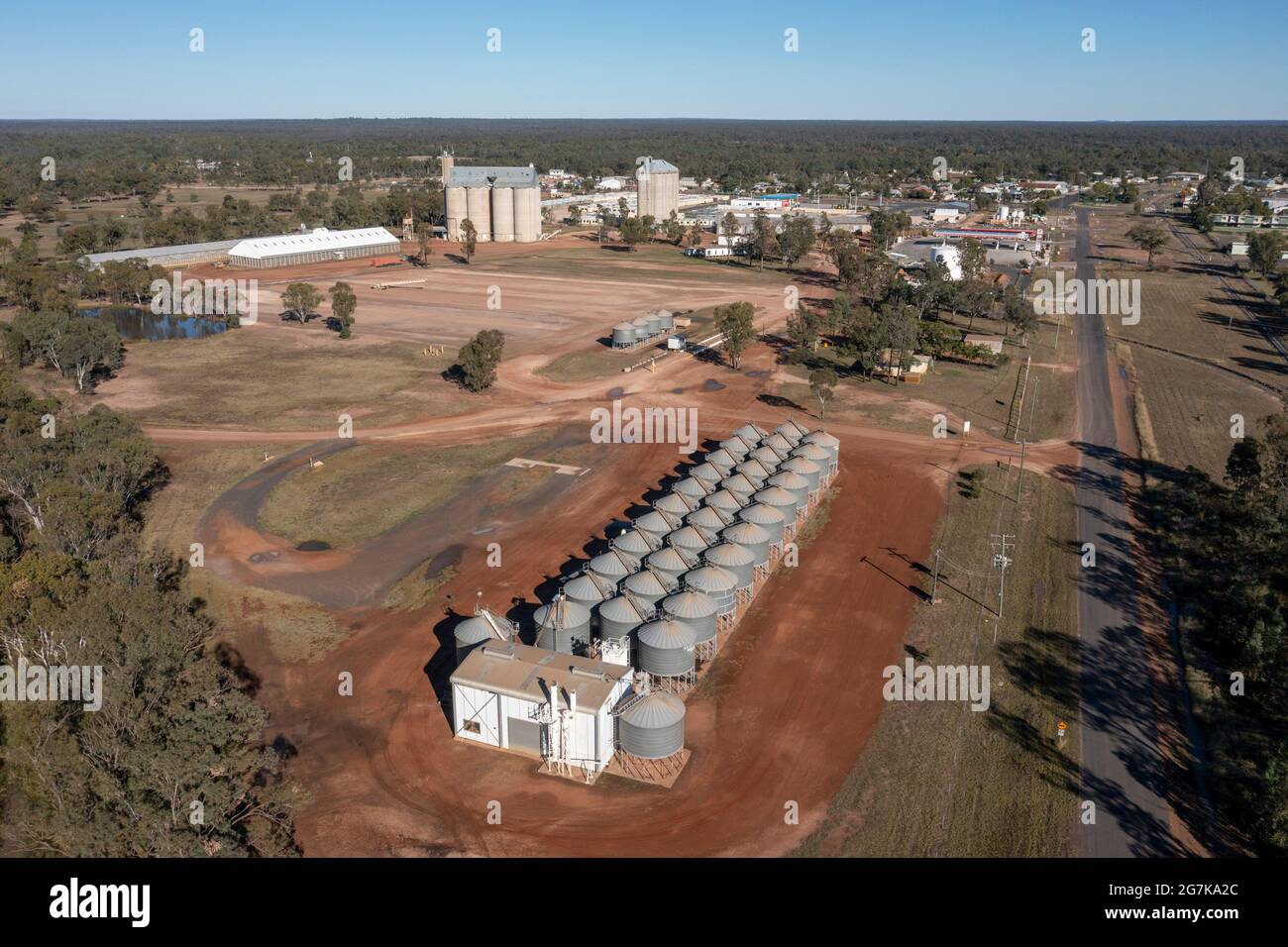 Grain silos at Miles , Queensland , Australia Stock Photo - Alamy