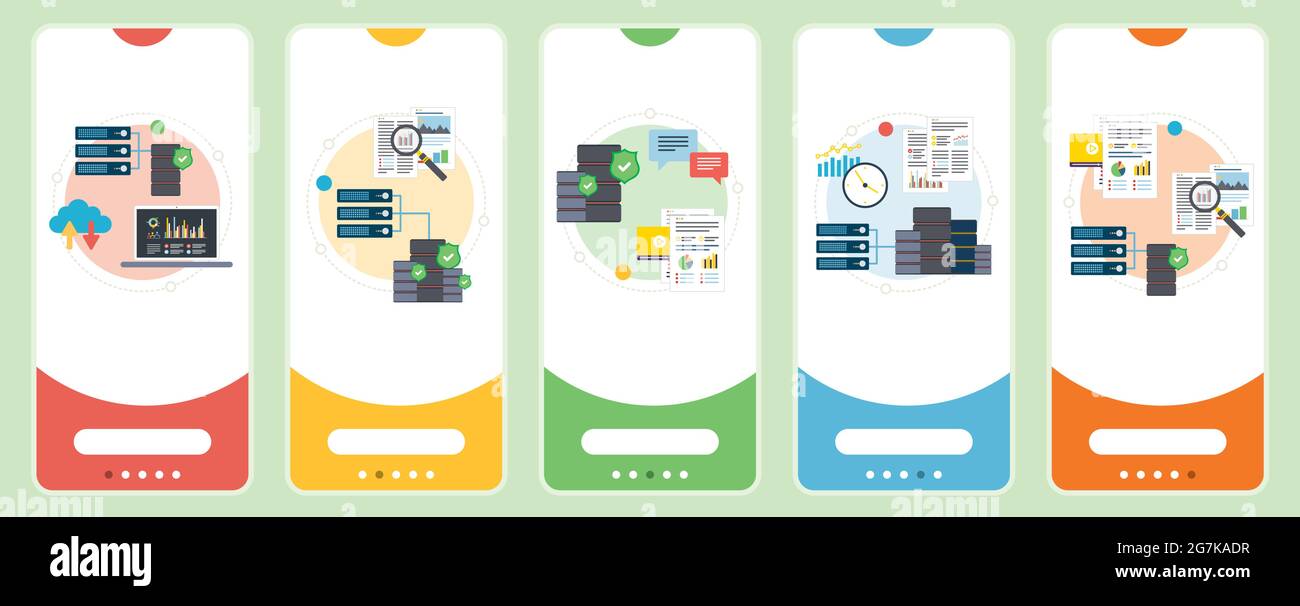 Cloud Computing Mining Server Database And Data Icons Concepts Of Cloud Computing Data 