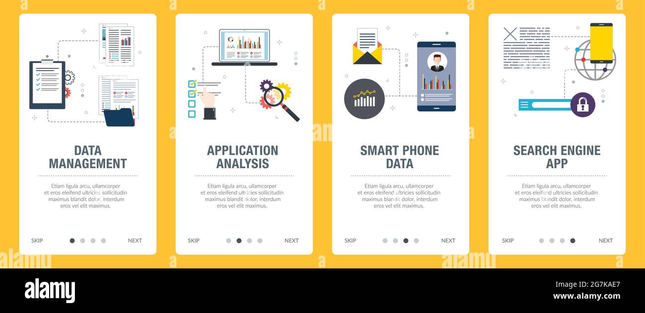 Data, management, business, report, application and analysis icons ...