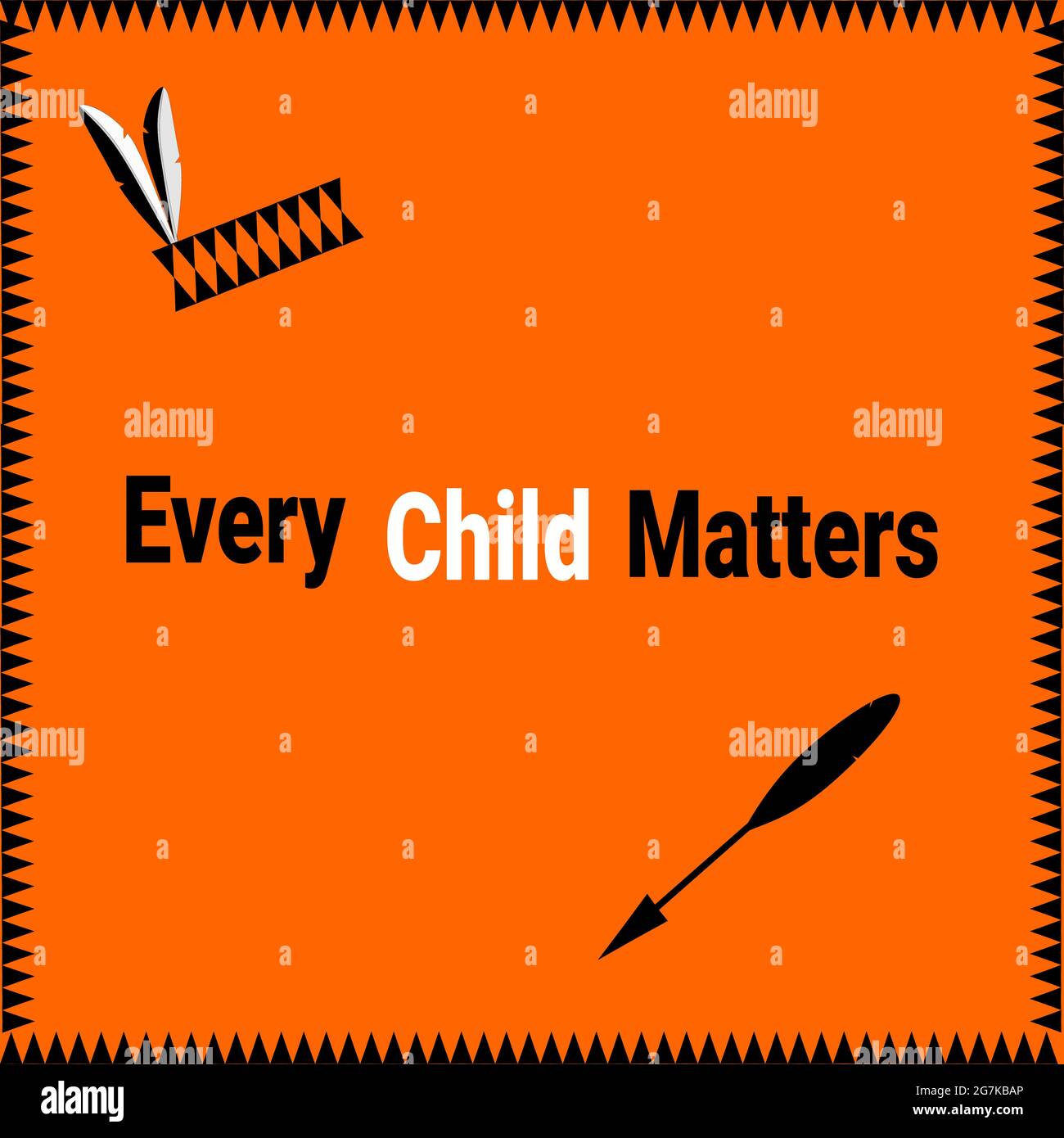 Design of Memorial . Every Child Matters indigenous sign. Logo Vector ...