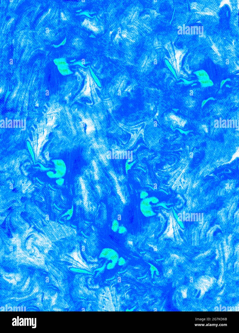Dark blue abstract waves Ebru backdrop. Cute textute with traditional ...