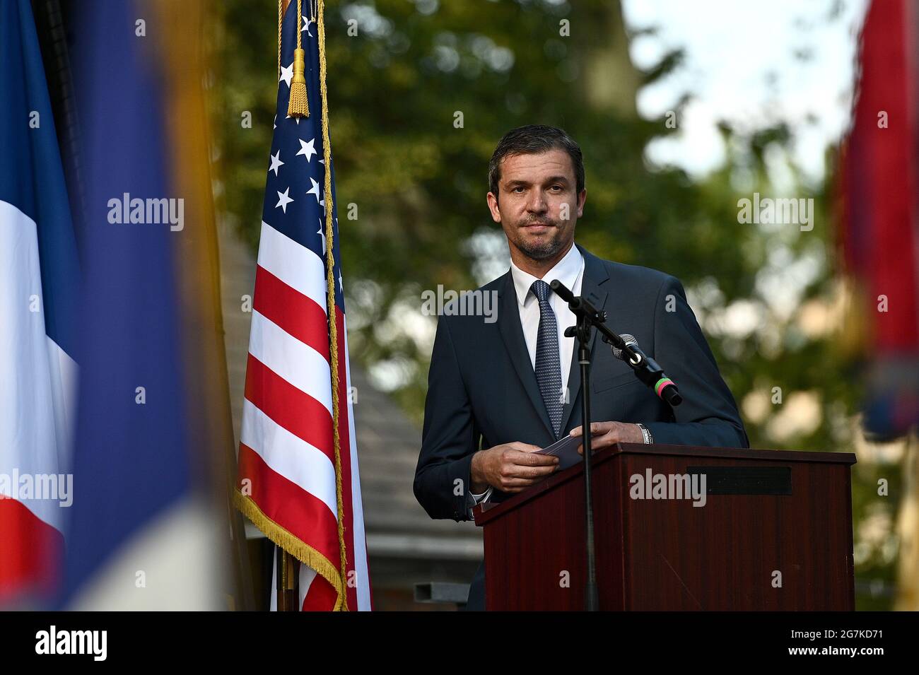 New York, USA. 14th July, 2021. Jeremie Robert, Consul General of ...