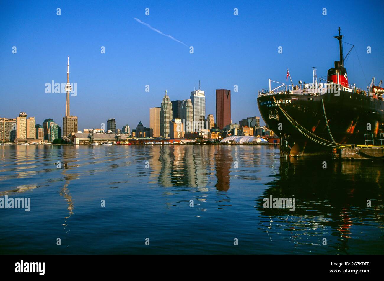 Toronto skyline as seen from the Docks area Stock Photo - Alamy