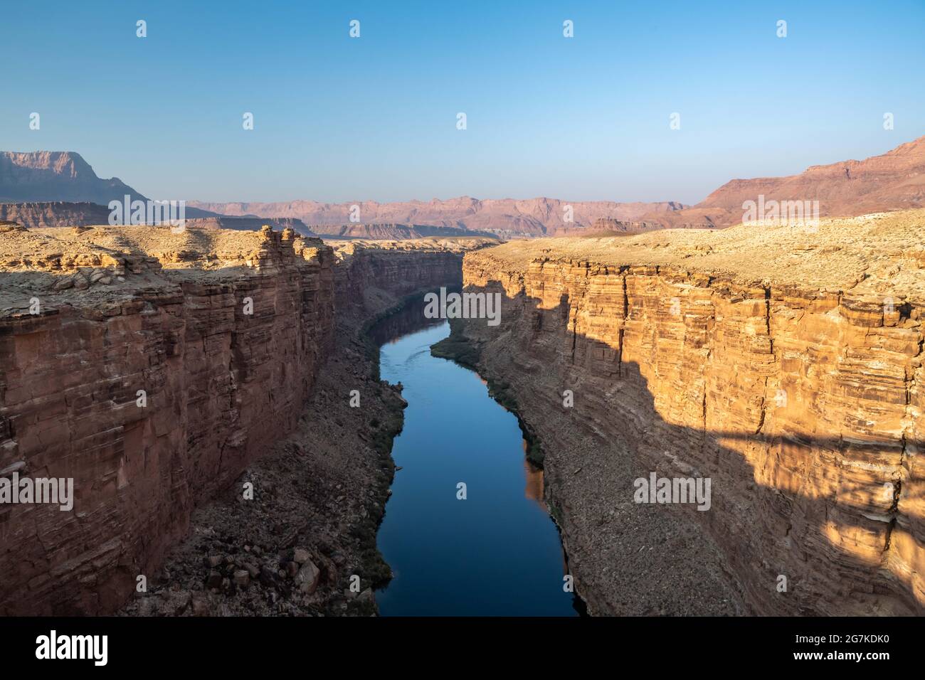 The Colorado River in Navajo Bridge Interpretive Center, Arizona Stock ...