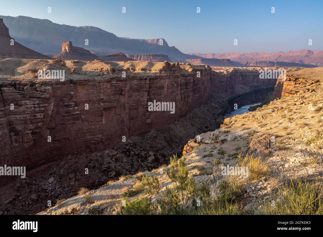 The Colorado River in Navajo Bridge Interpretive Center, Arizona Stock ...