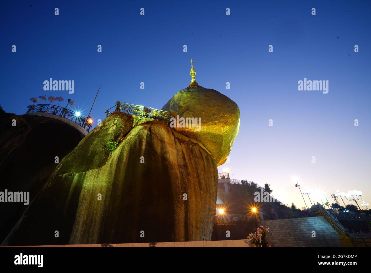 Golden rock at Kyaiktiyo Pagoda in Myanmar Stock Photo - Alamy