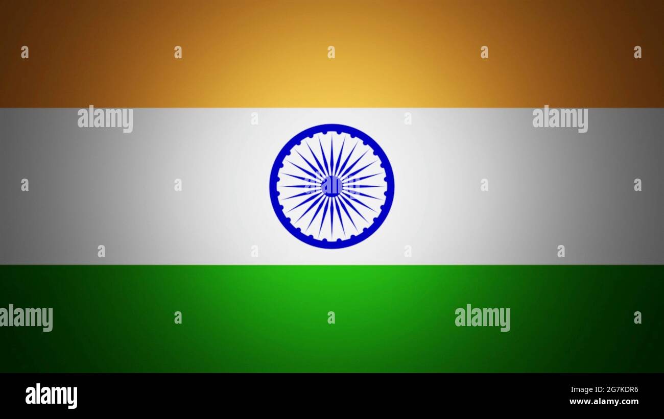 Indian flag with a white light Stock Photo - Alamy