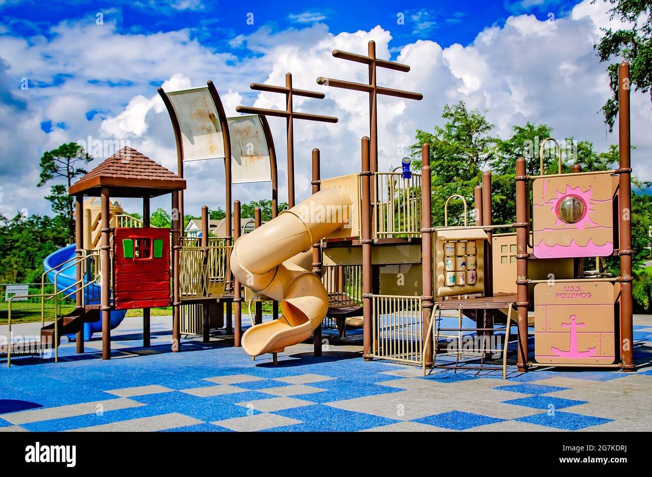 The Fort Maurepas Park playground is pictured, July 1, 2021, in Ocean ...