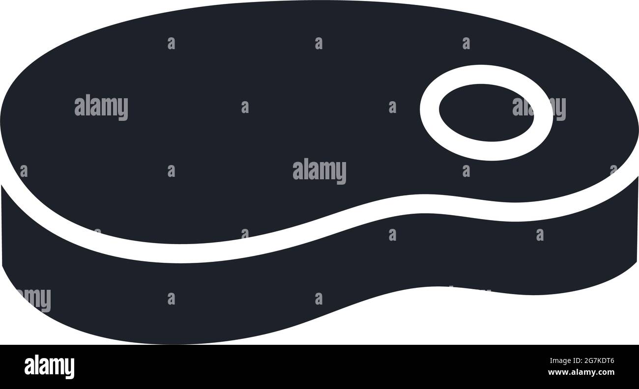 Meat silhouette. Black isolated silhouettes. Fill solid icon. Modern ...