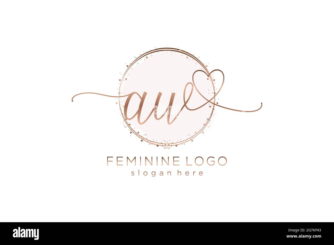 AW handwriting logo with circle template vector logo of initial wedding ...