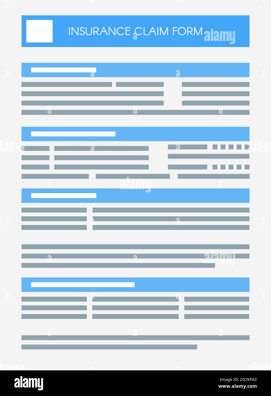 Vector insurance claim form paper document icon Stock Vector Image ...