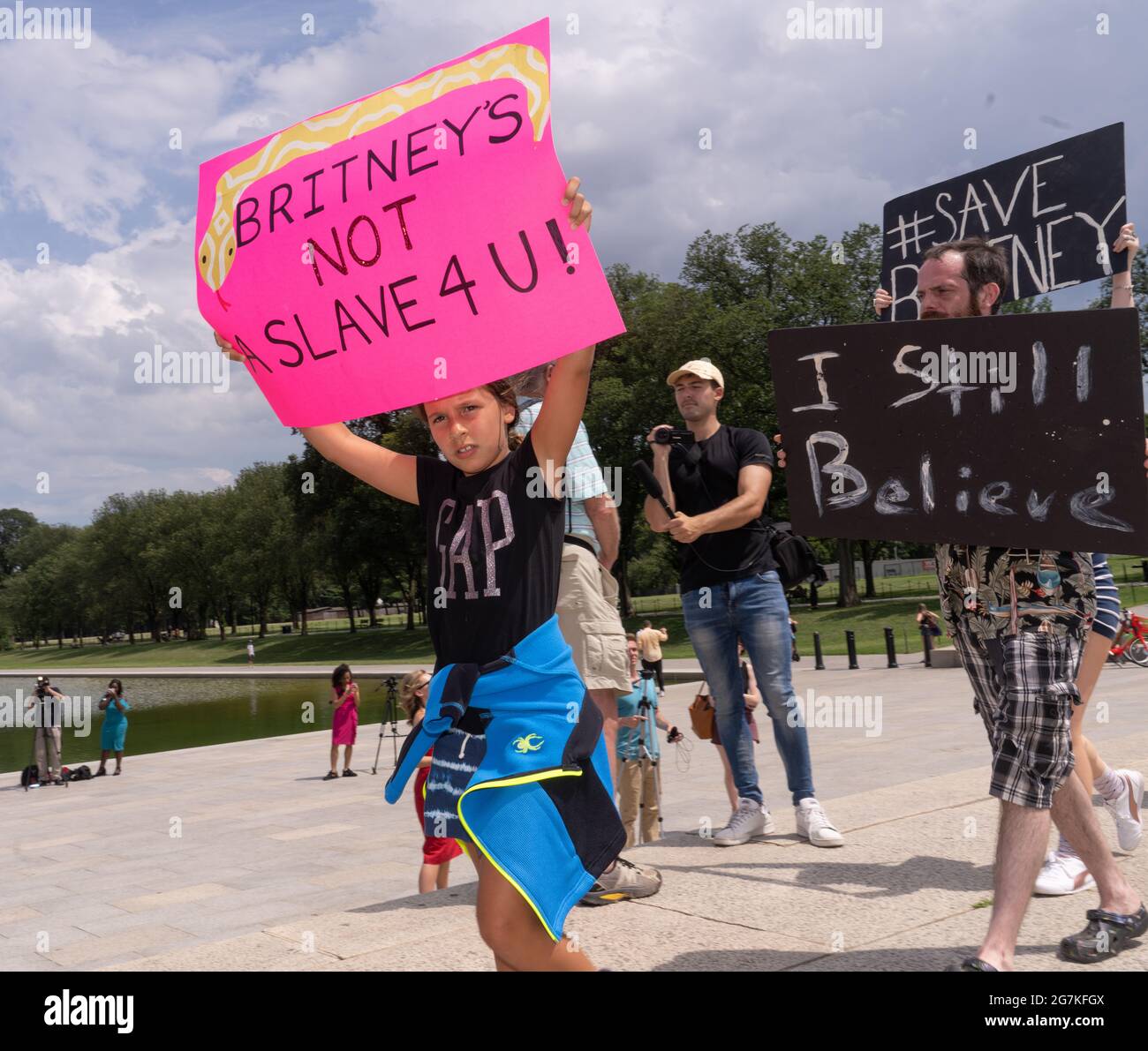 The “Free Britney” campaign came to Washington, DC on Wednesday July 14 ...