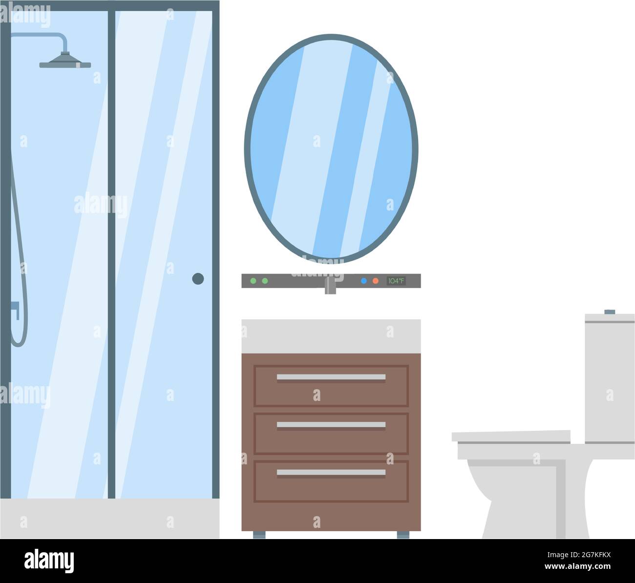 Bathroom interior vector, toilet room design illustration Stock Vector ...