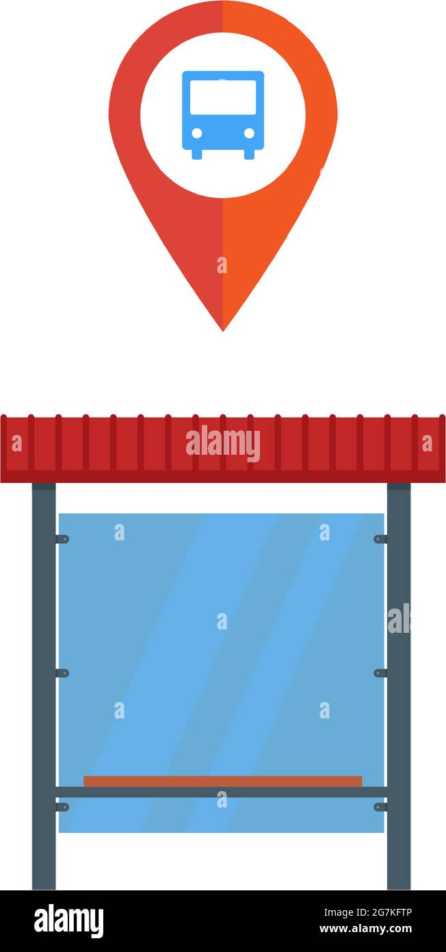 Bus stop smart mobile phone gps navigation vector Stock Vector Image ...