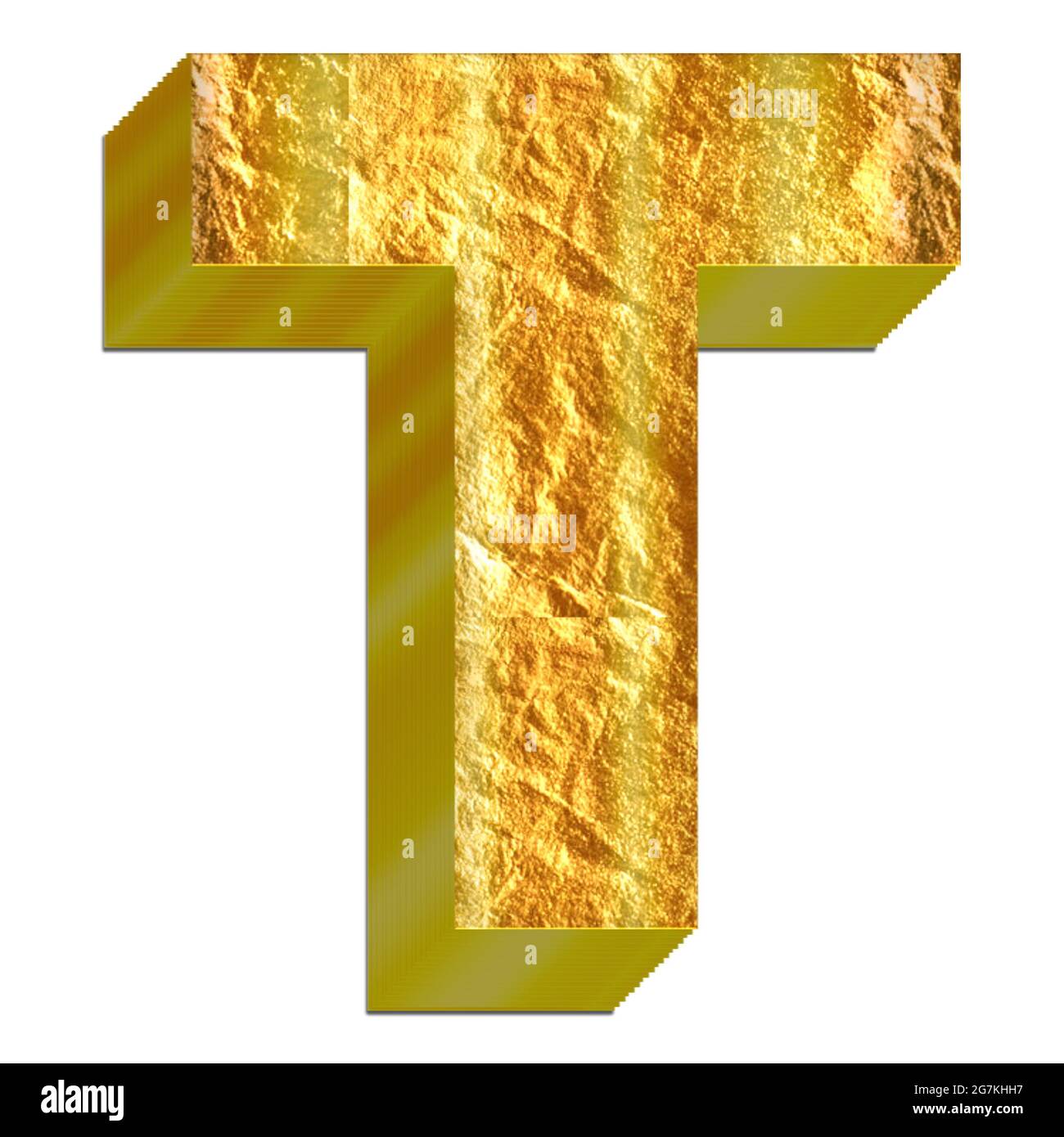 Golden alphabet letter design on white background Stock Photo - Alamy