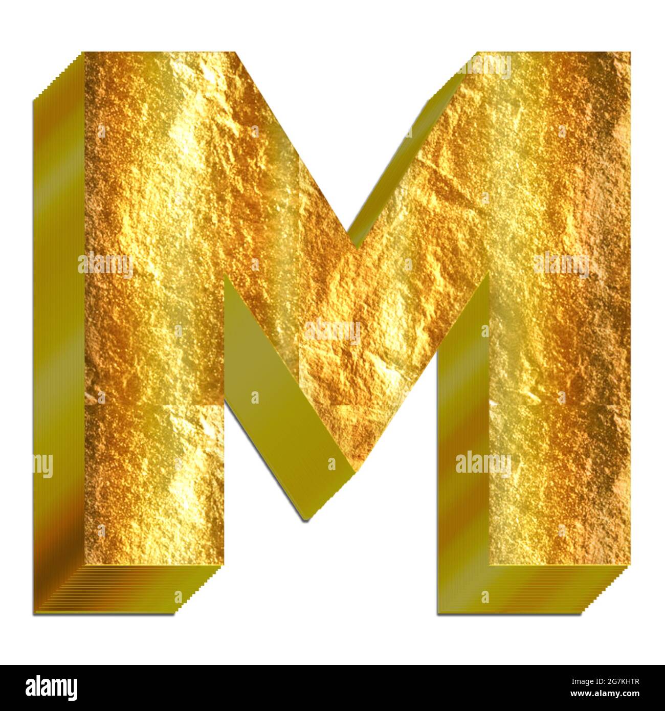 Golden alphabet letter design on white background Stock Photo - Alamy