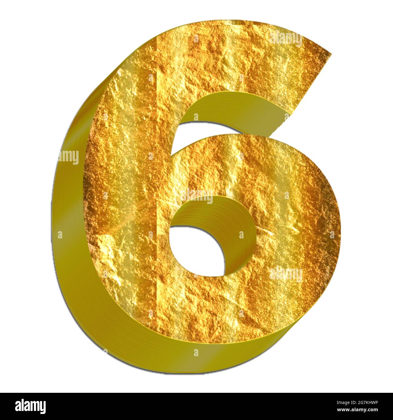 Illustration of the number 6 isolated on a white background Stock Photo ...