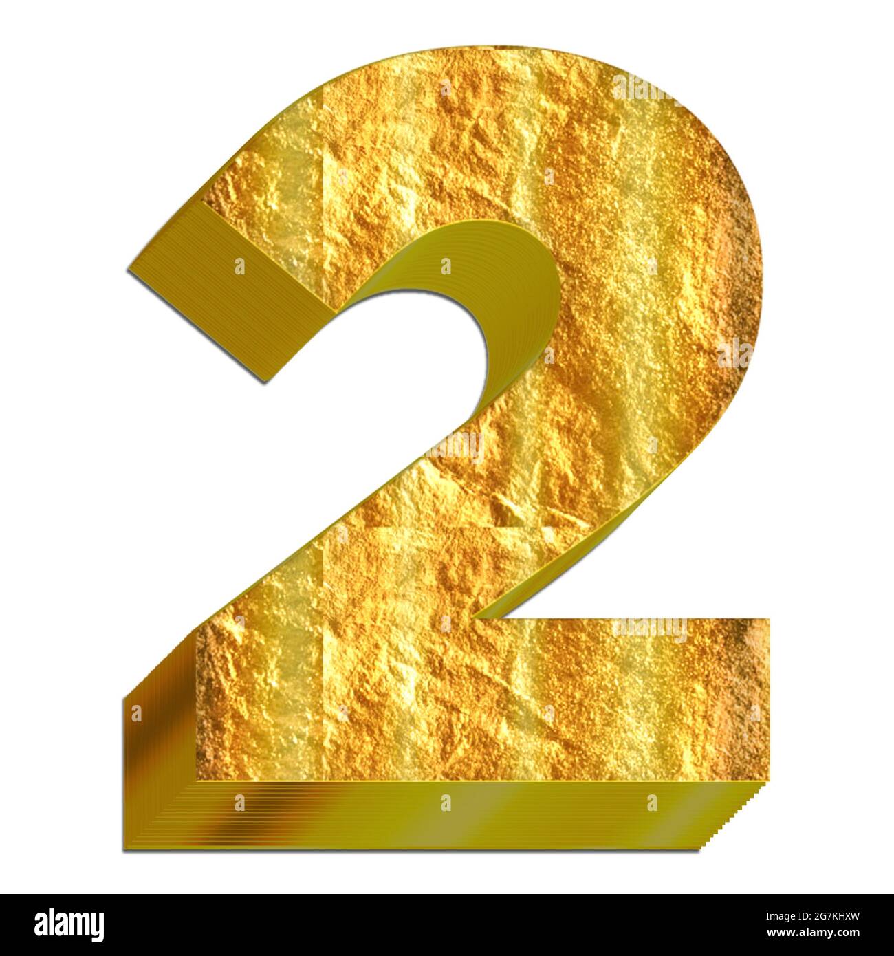 Golden number design on white background Stock Photo - Alamy