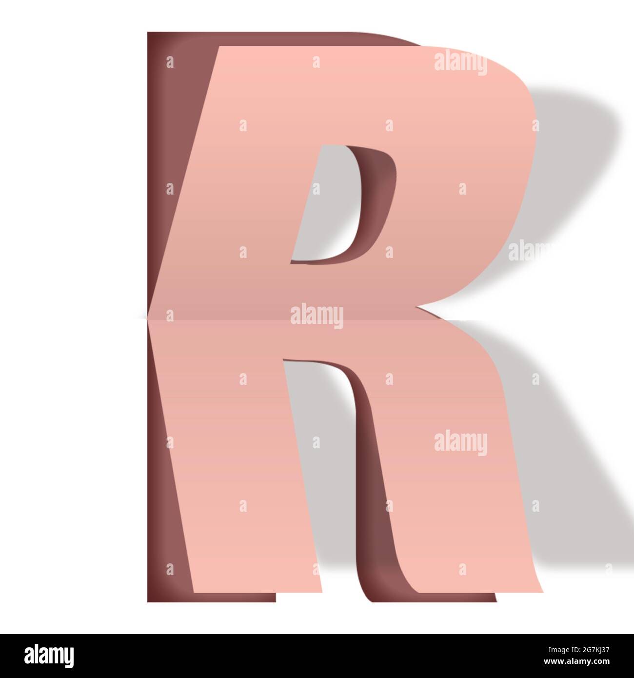 3d render of the letter R isolated on a white background Stock Photo ...