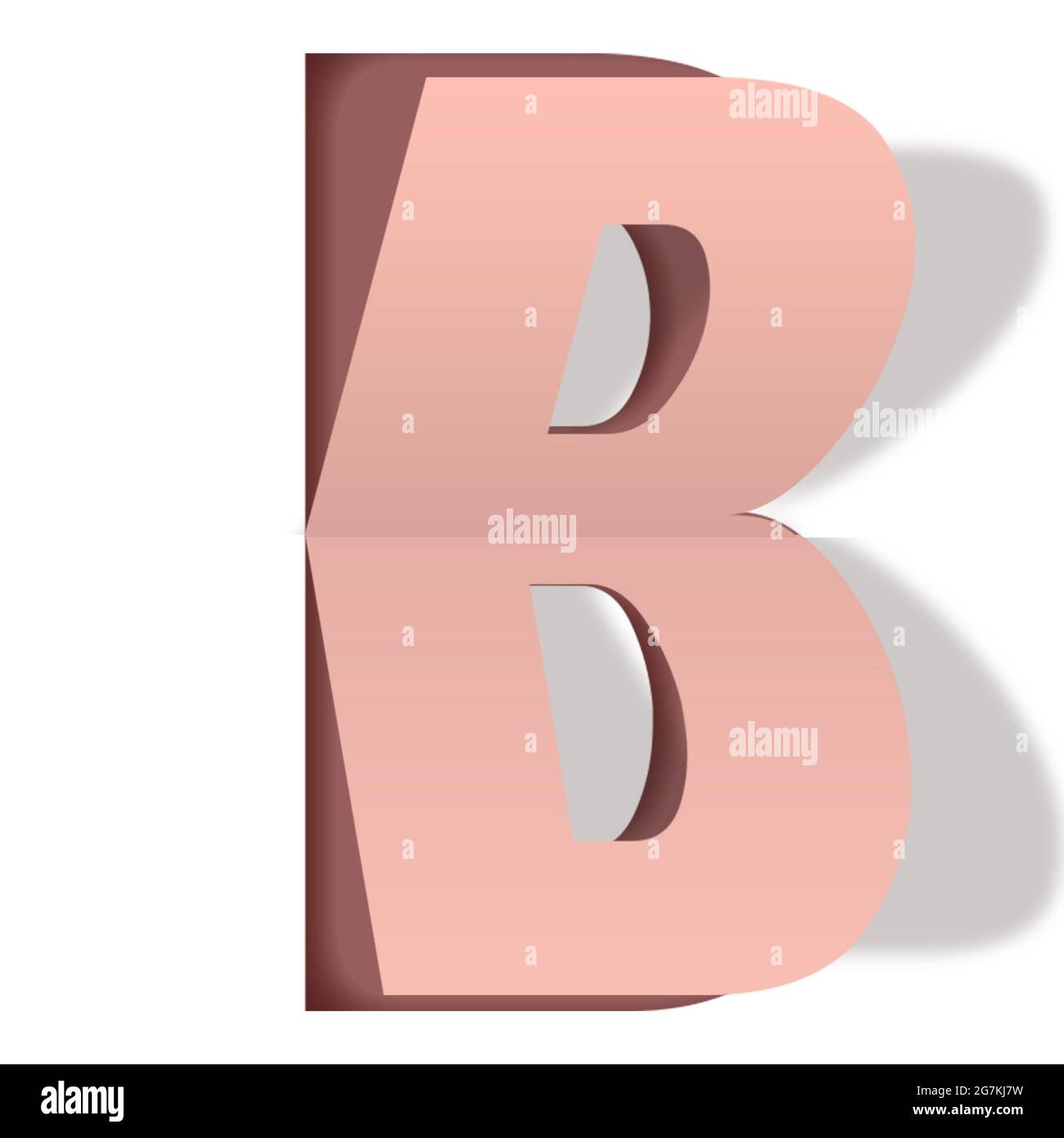 Alphabet letter 3D design on white background Stock Photo - Alamy