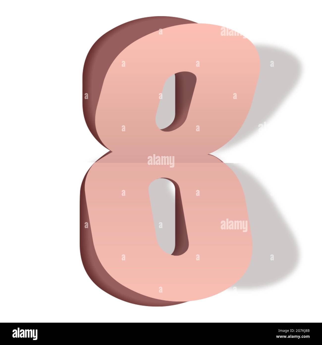 3d render of thr number 8 isolated on a white backgroun Stock Photo - Alamy