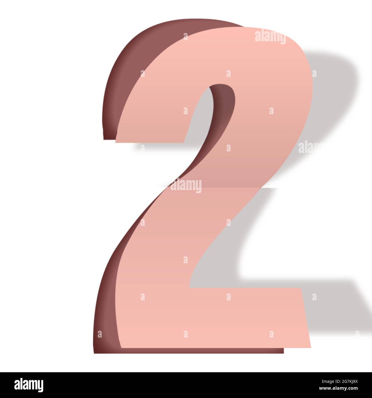 3D number design on white background Stock Photo - Alamy