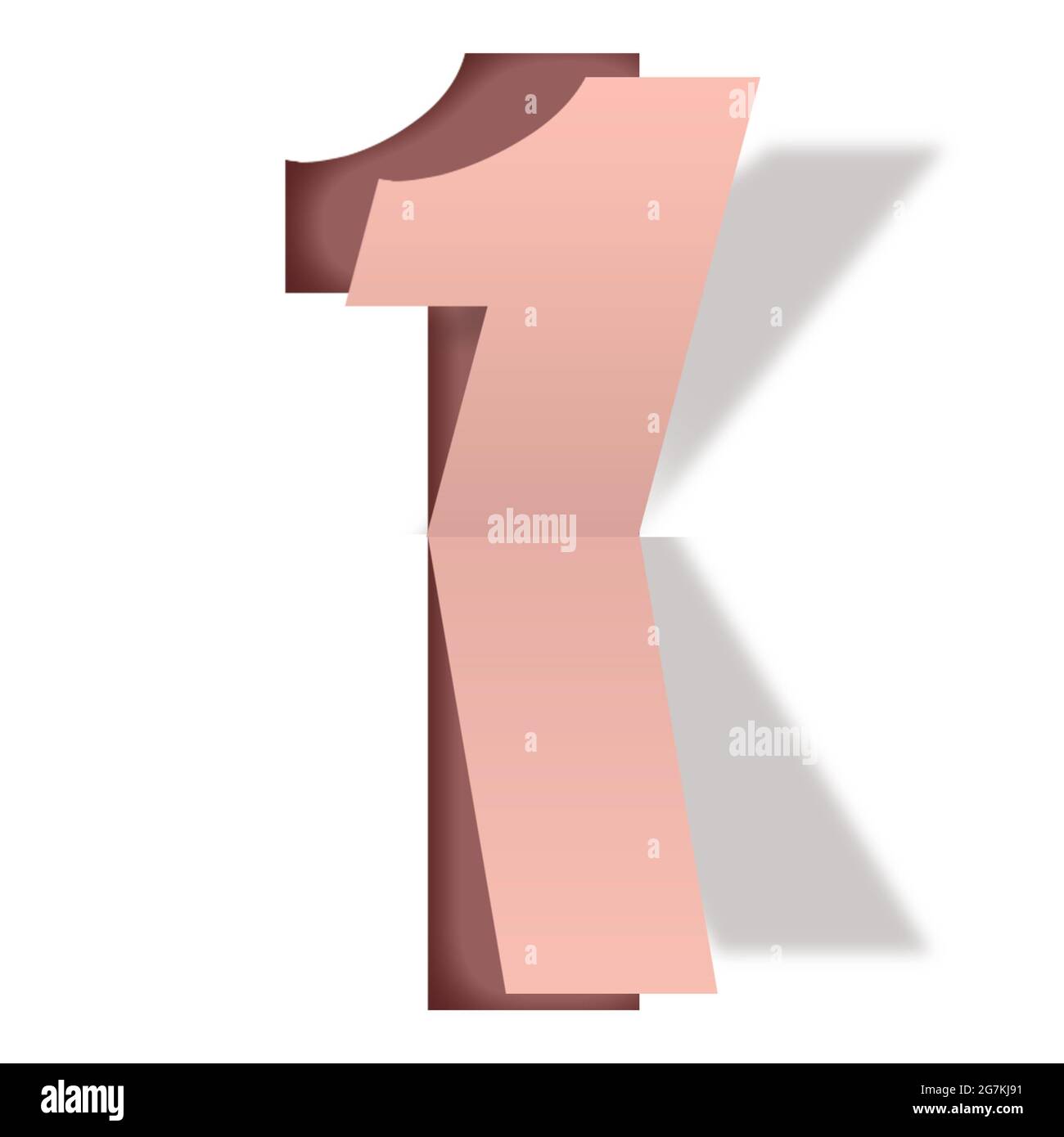 3D number design on white background Stock Photo - Alamy