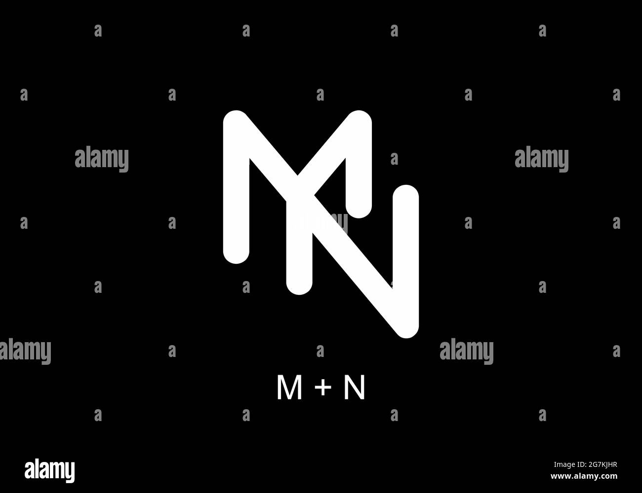 Letter mn logo Black and White Stock Photos & Images - Alamy
