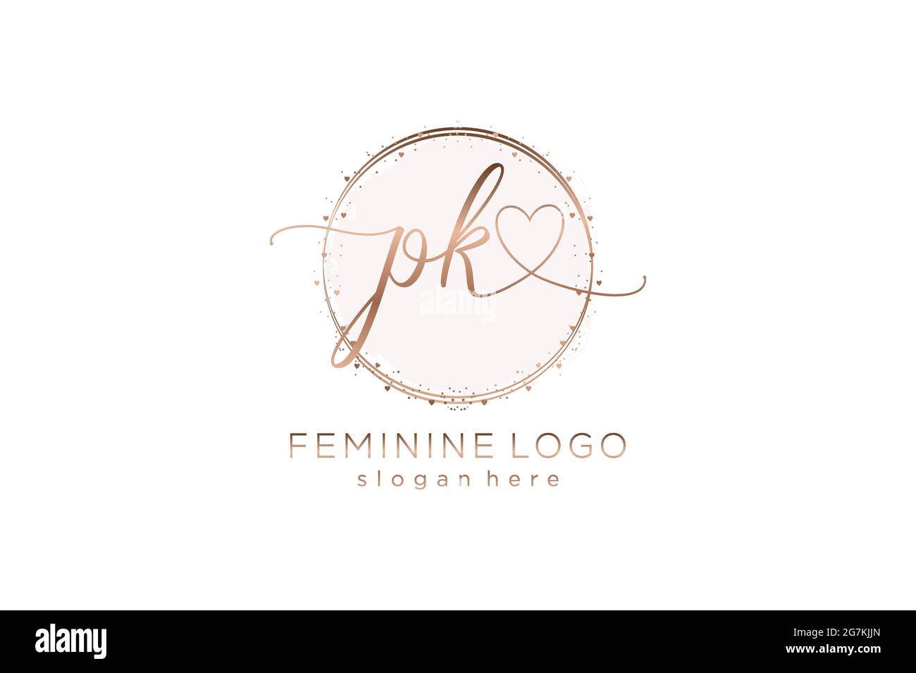 PK handwriting logo with circle template vector logo of initial wedding ...