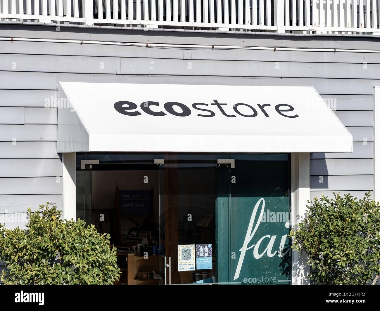 AUCKLAND, NEW ZEALAND - Jun 25, 2021: View of EcoStore shop in Freemans ...
