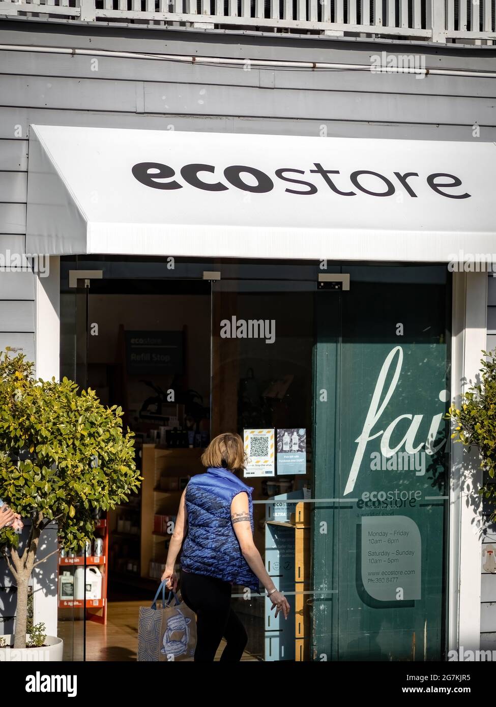 AUCKLAND, NEW ZEALAND - Jun 21, 2021: View of EcoStore shop in Freemans ...