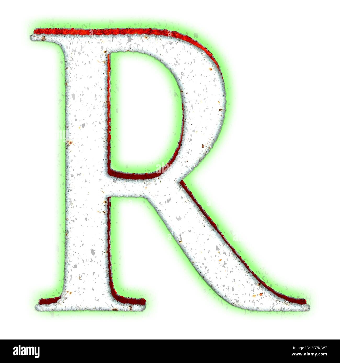 Illustration of the letter R isolated on a white background Stock Photo ...