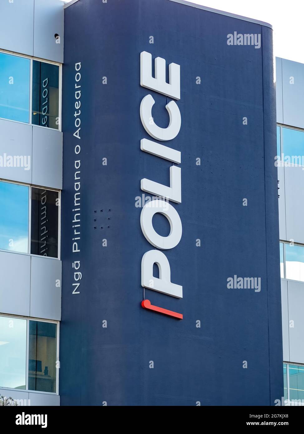 AUCKLAND, NEW ZEALAND - Jun 25, 2021: View of Auckland Police Station ...
