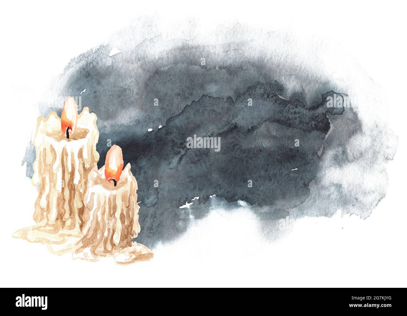 Occult candles. Witchcraft, Magic and esoteric concept. Hand drawn ...