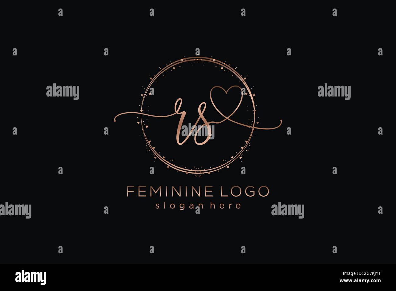 RS handwriting logo with circle template vector logo of initial wedding ...
